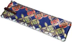 仕立上 男物 絵羽 附下“胴抜仕立”≪緑地 箔押葉柄≫八掛仕立 八掛茶